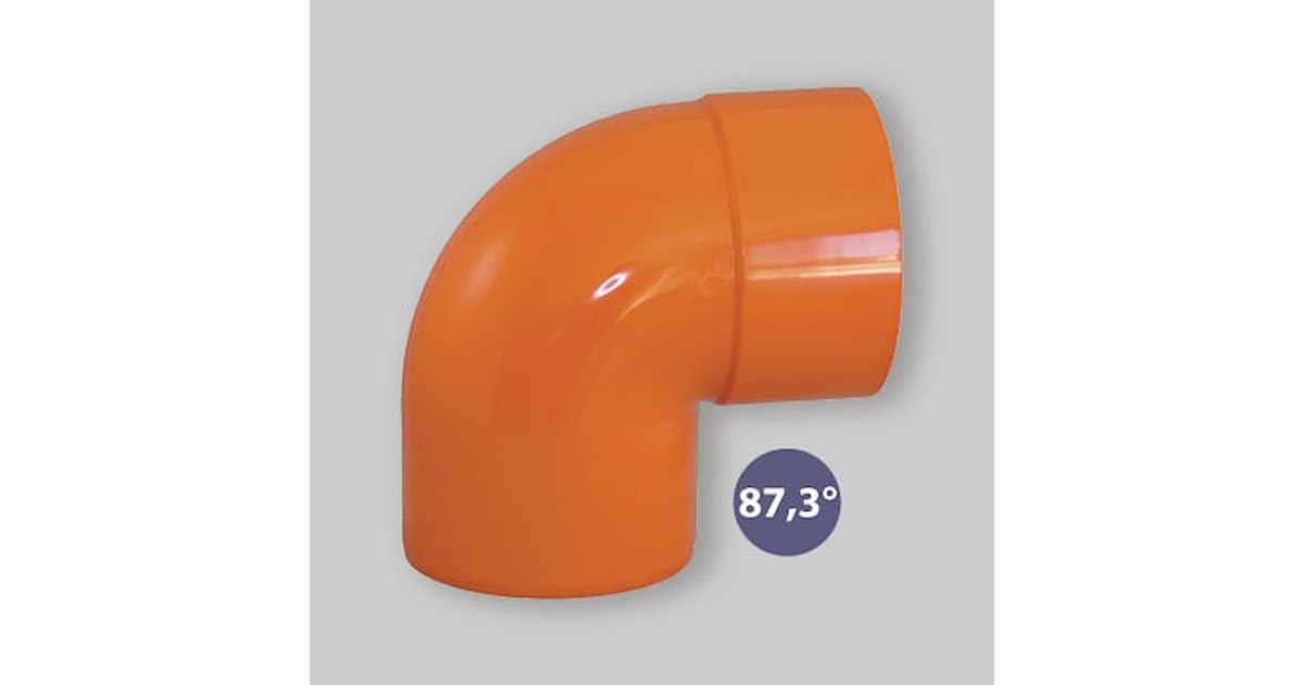 CURVA CALORE DM.100 CHIUSA: SCARICO PVC ARANCIO / CURVA CALORE DM.100 ...